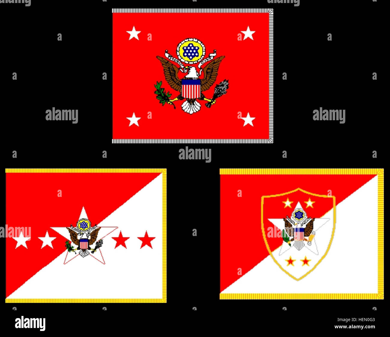 Senior Army Leader Flags Stock Photo - Alamy