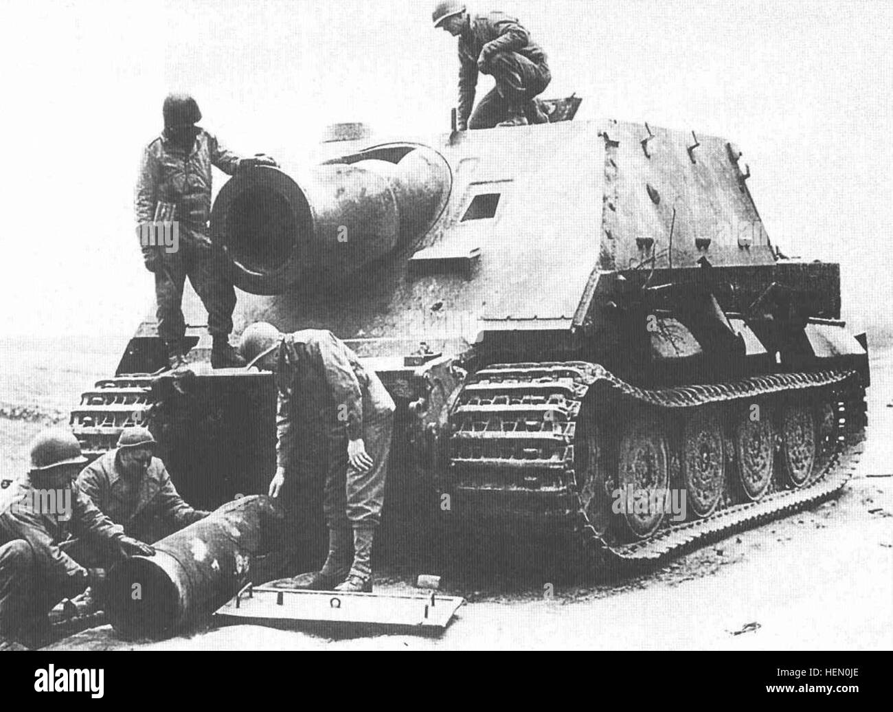Sturmtiger abandoned and blown Stock Photo - Alamy