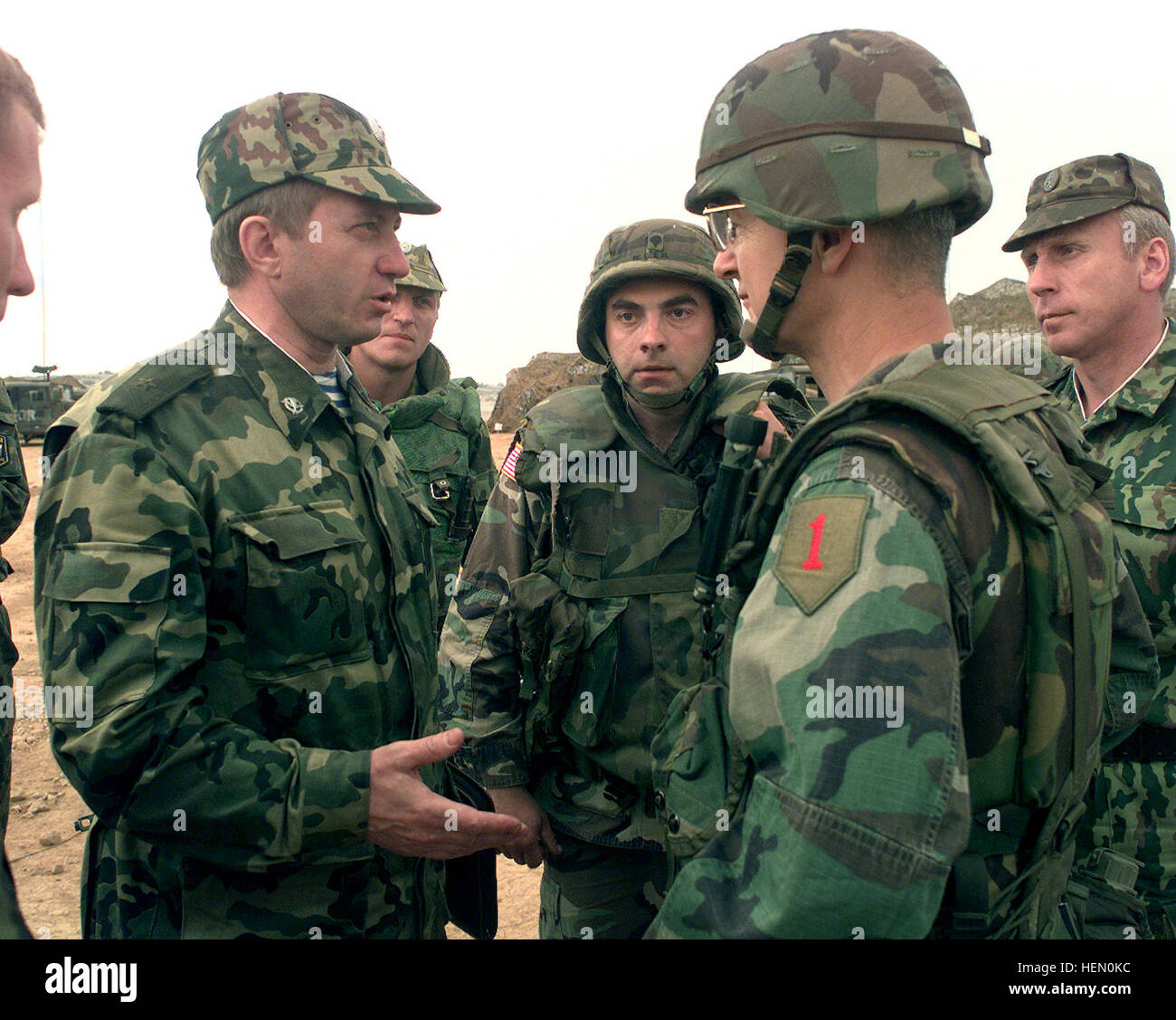 990708-A-6207H-015 Maj. Gen. Valeri Evtoukovitich (left) commander of ...