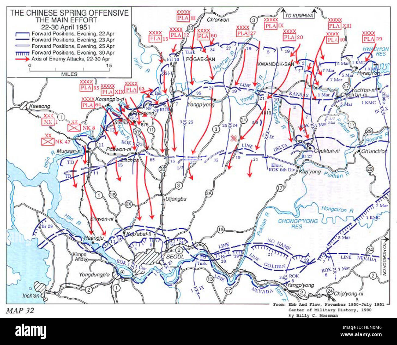 The Chinese Spring Offensive Korea April 1951 Stock Photo - Alamy
