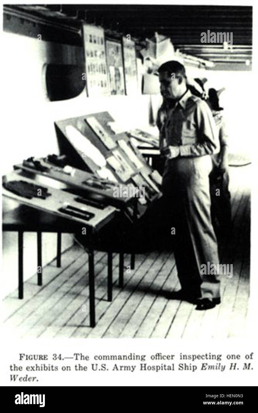 The commanding officer inspecting one of the exhibits on the U.S. Army ...