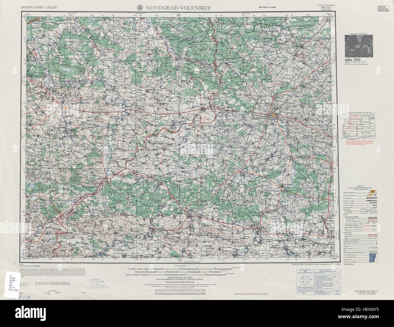 USSR map NM 35-5 Novograd-Volynskiy Stock Photo - Alamy