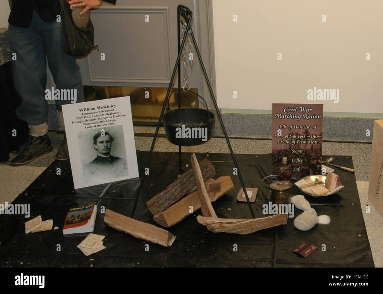 Union Army marching ration display army.mil-2008-03-11-161444 Stock ...