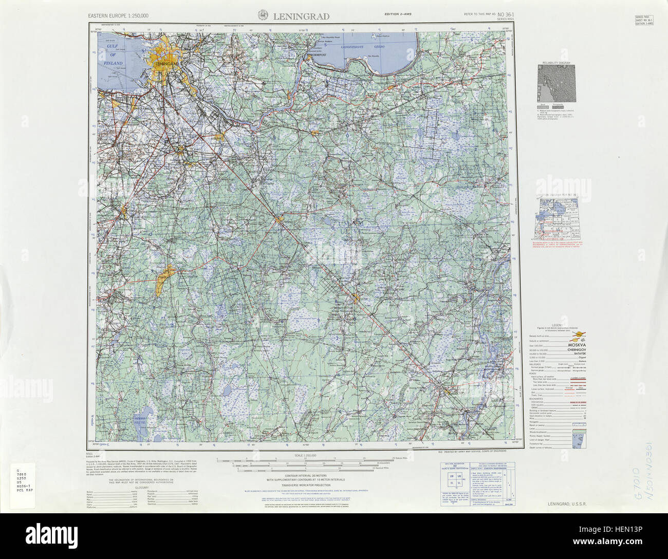 Map of leningrad hi-res stock photography and images - Alamy