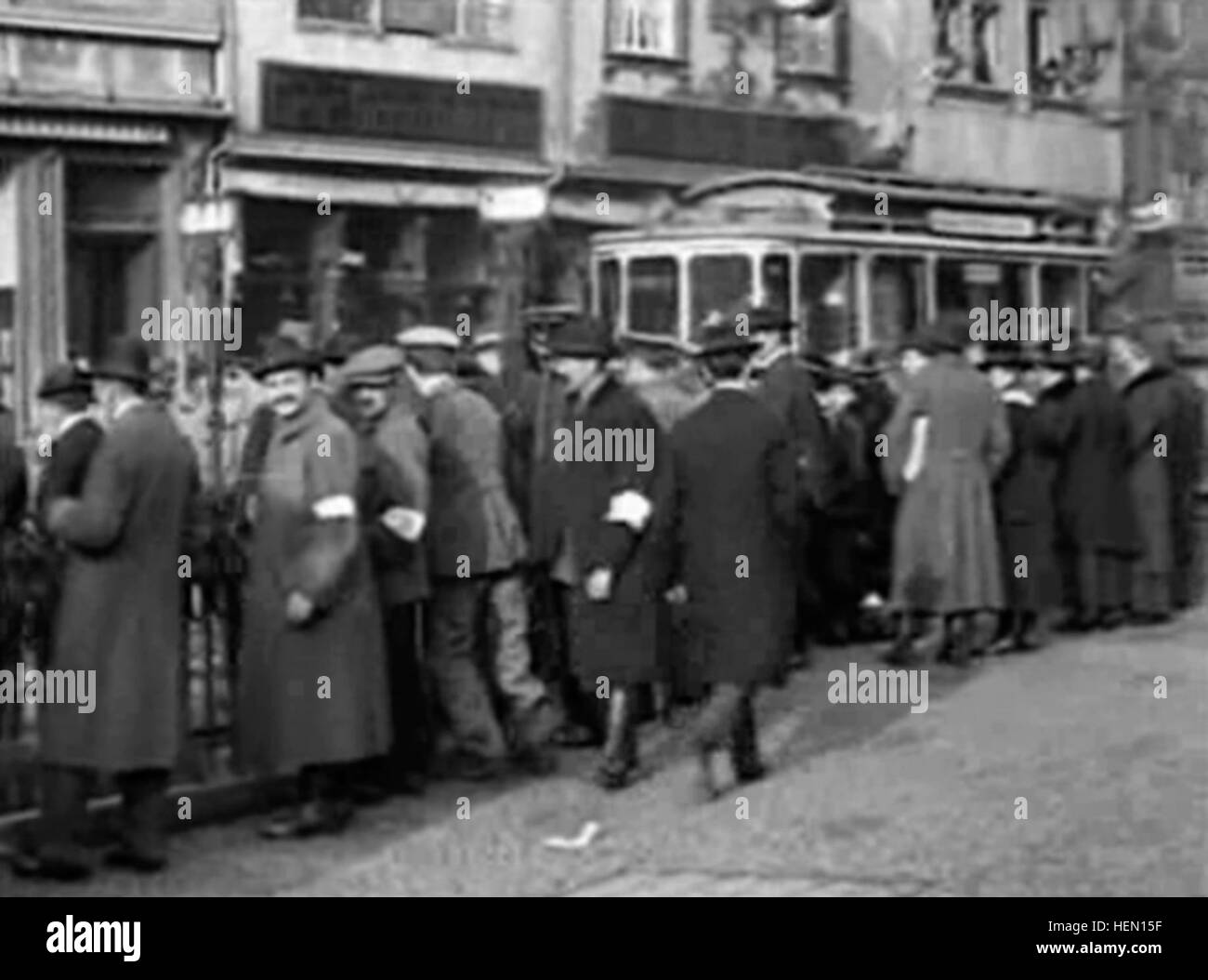 US troops at Hauptmarkt Trier 1918 Stock Photo - Alamy