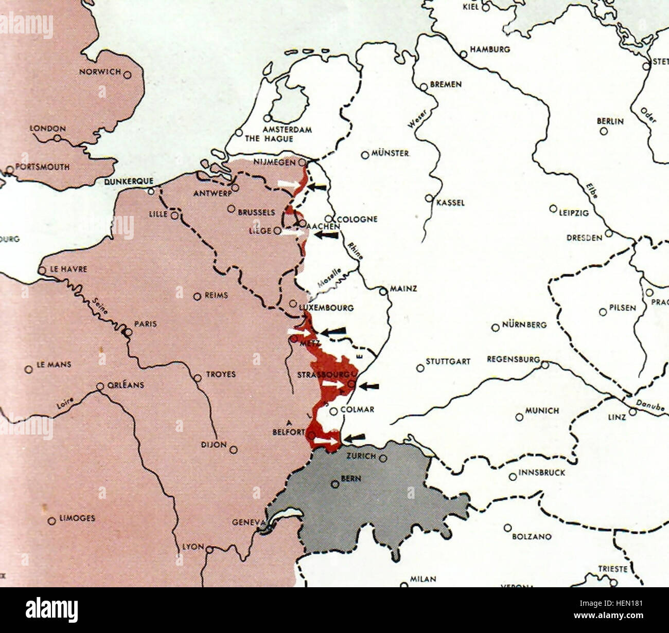 Western Front 1944-12-01 Stock Photo - Alamy