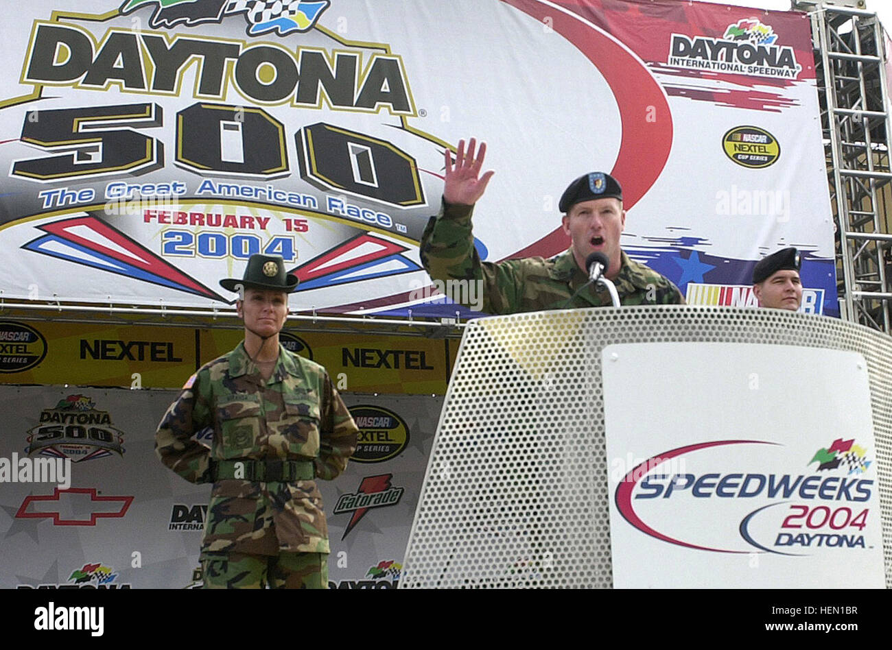 Sergeant Major of the Army Kenneth Preston address the crowd of more ...