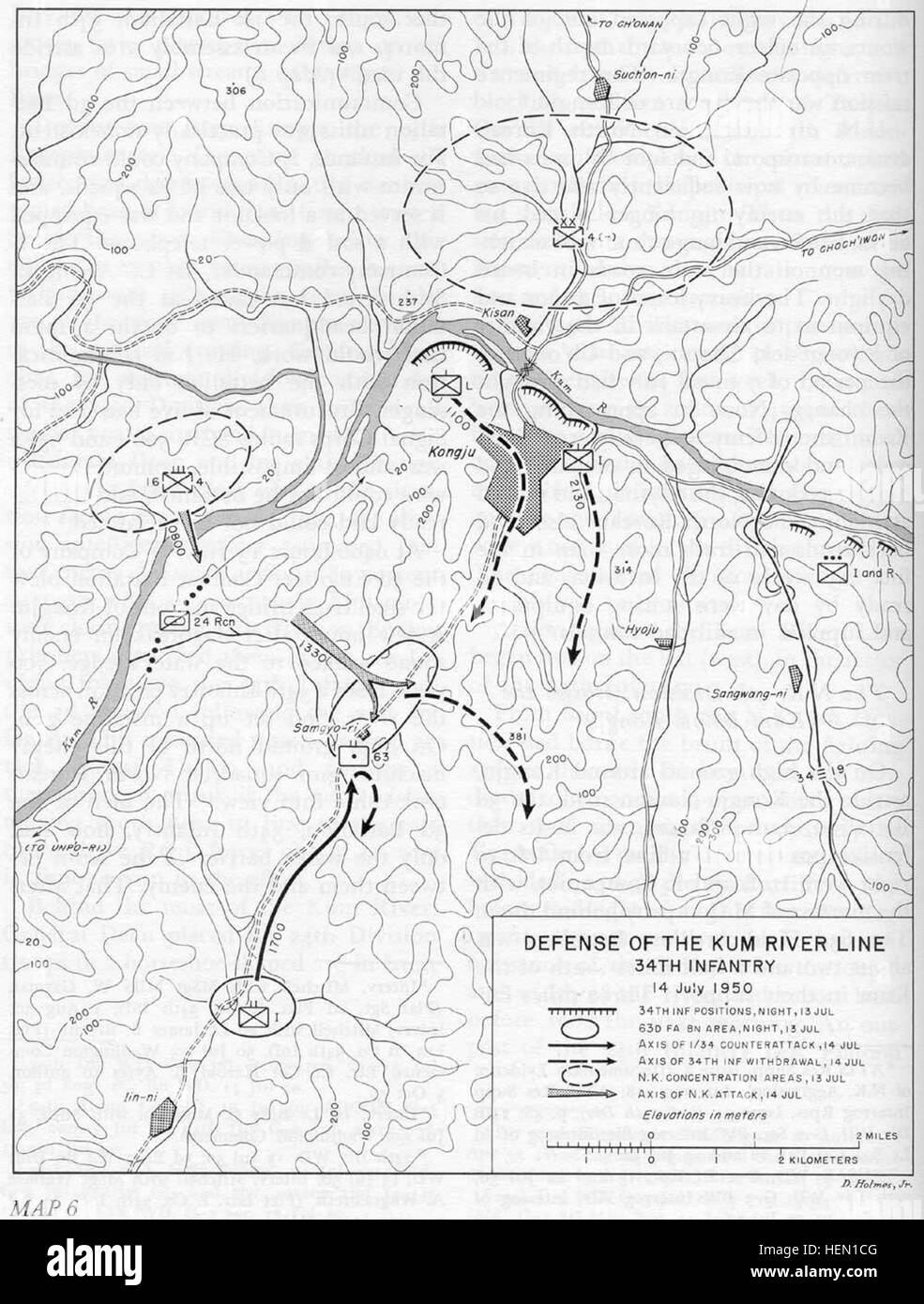 34th Kum River Map Stock Photo - Alamy