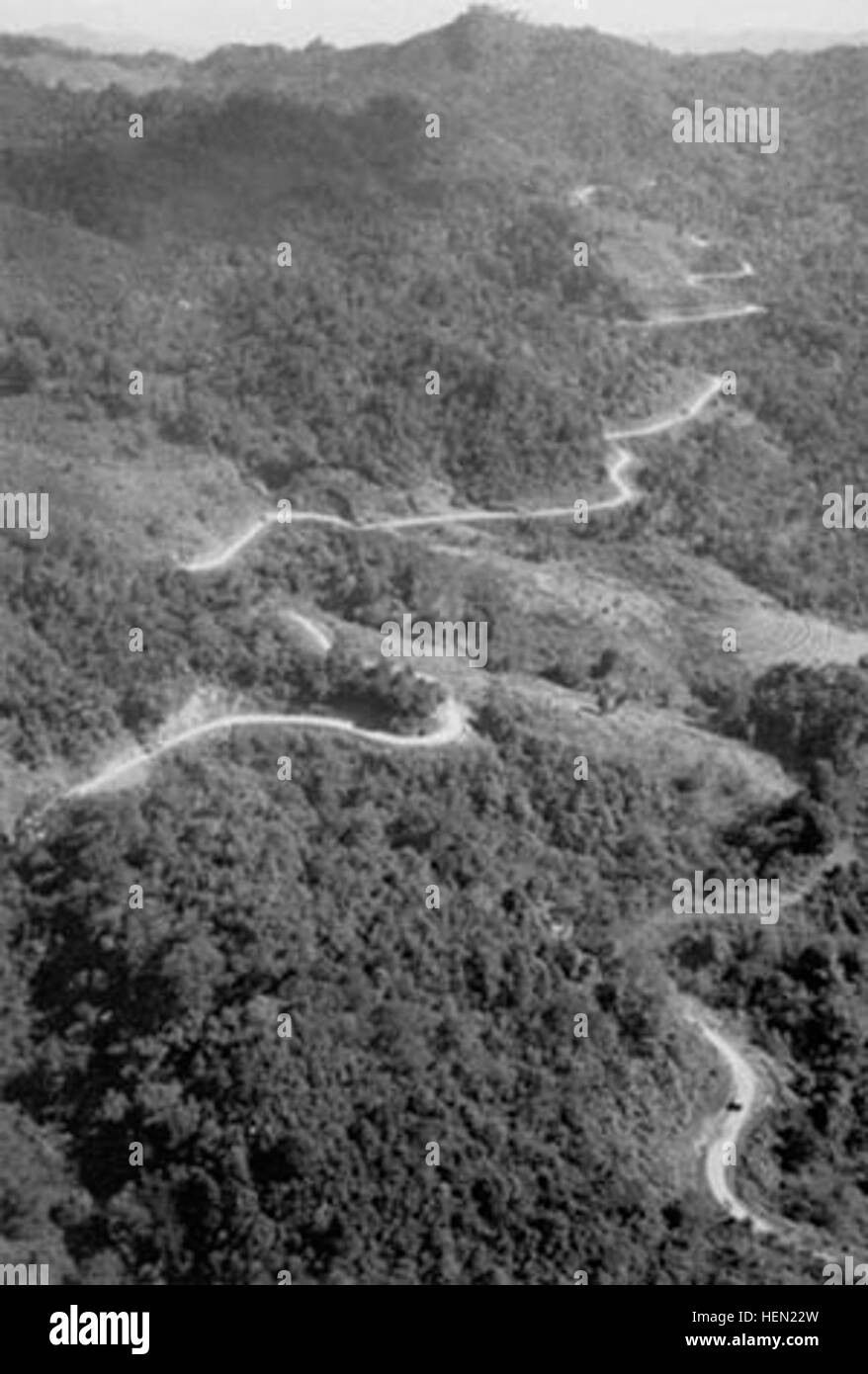 Aerial view of Burma Road Stock Photo - Alamy