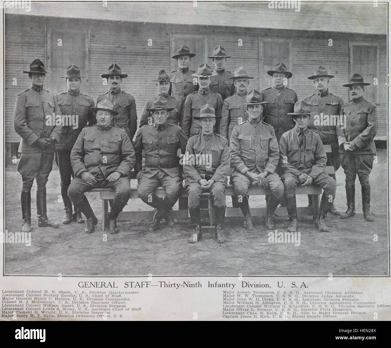 General Staff, 39th Infantry Division, 1918 Stock Photo - Alamy