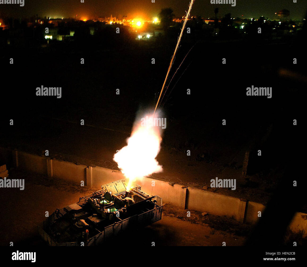 An illumination flare used by military units for battlefield signaling ...