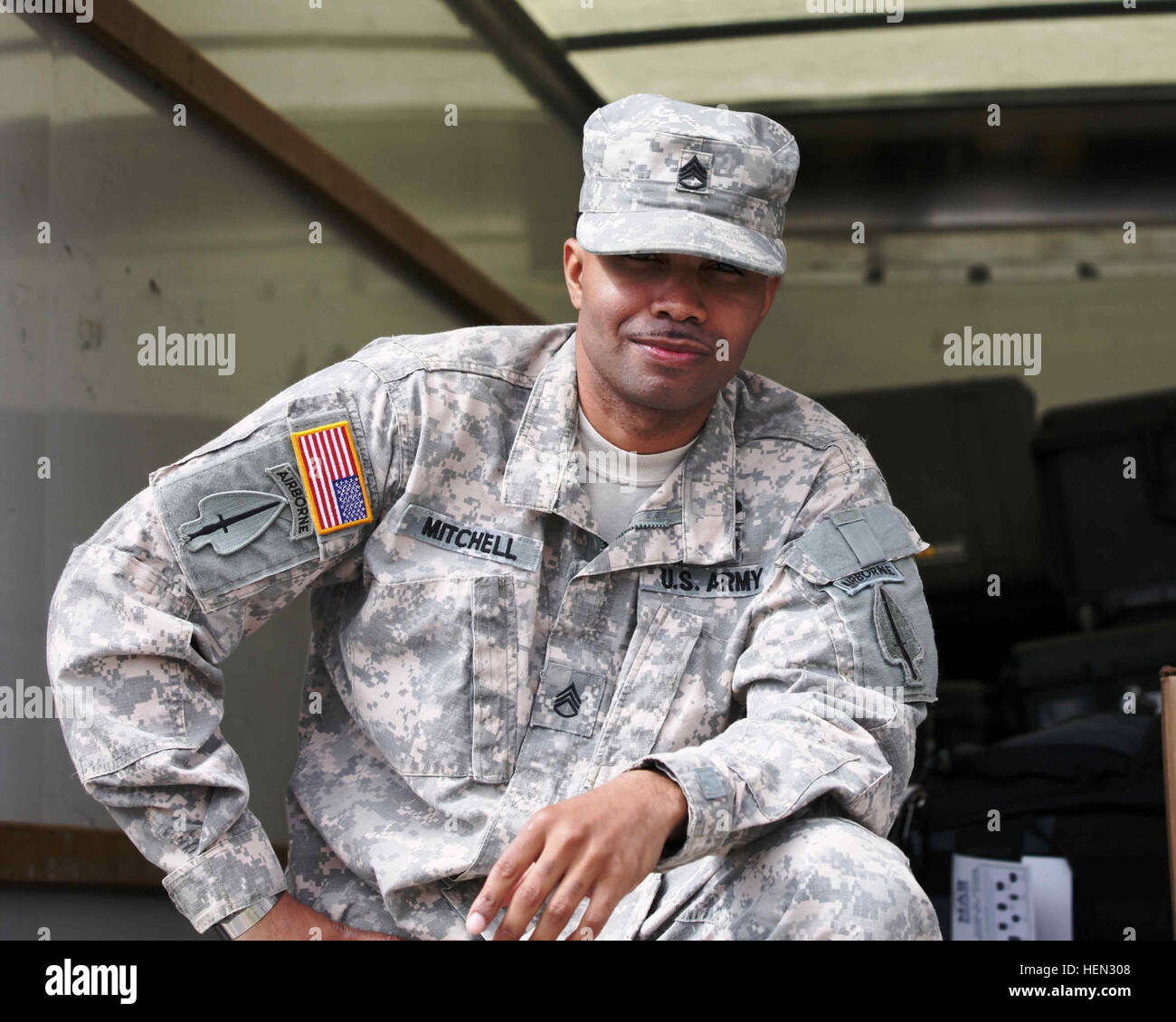 Pictured here is Staff Sgt. Tyrone Mitchell of 8th Military Information ...