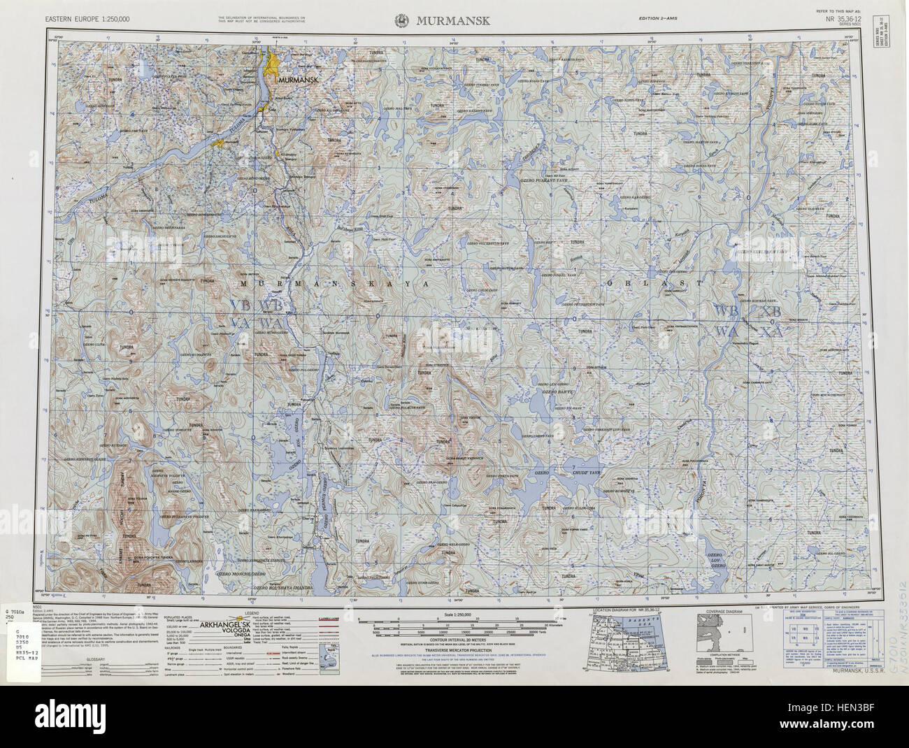 Map of murmansk hi-res stock photography and images - Alamy