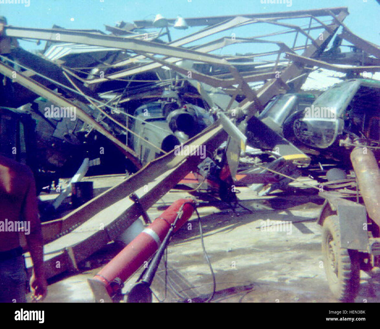 Typhoon Hester Chu Lai Helicopter Damage Stock Photo - Alamy