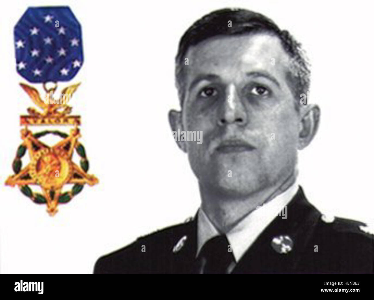 US Army SFC Randall Shughart with medal of honor Stock Photo - Alamy