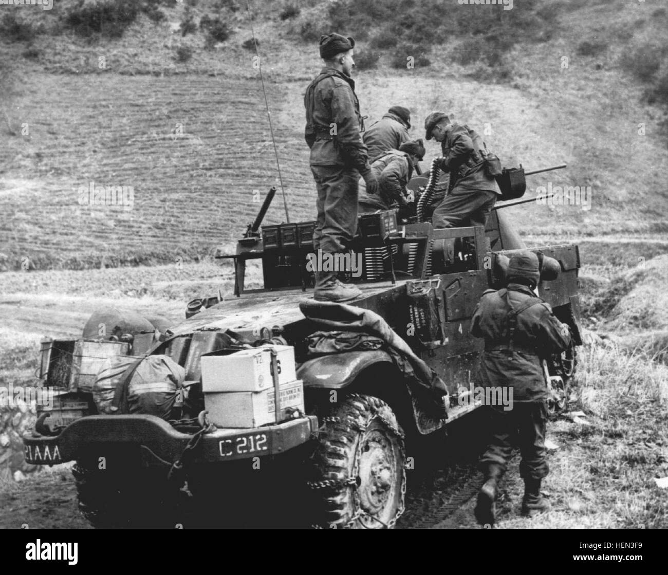 U.S. Army M16 Multiple Gun Motor Carriage (MGMC) anti-aircraft half ...
