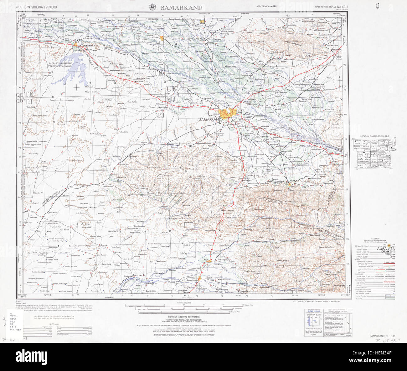 Samarkand map hi-res stock photography and images - Alamy