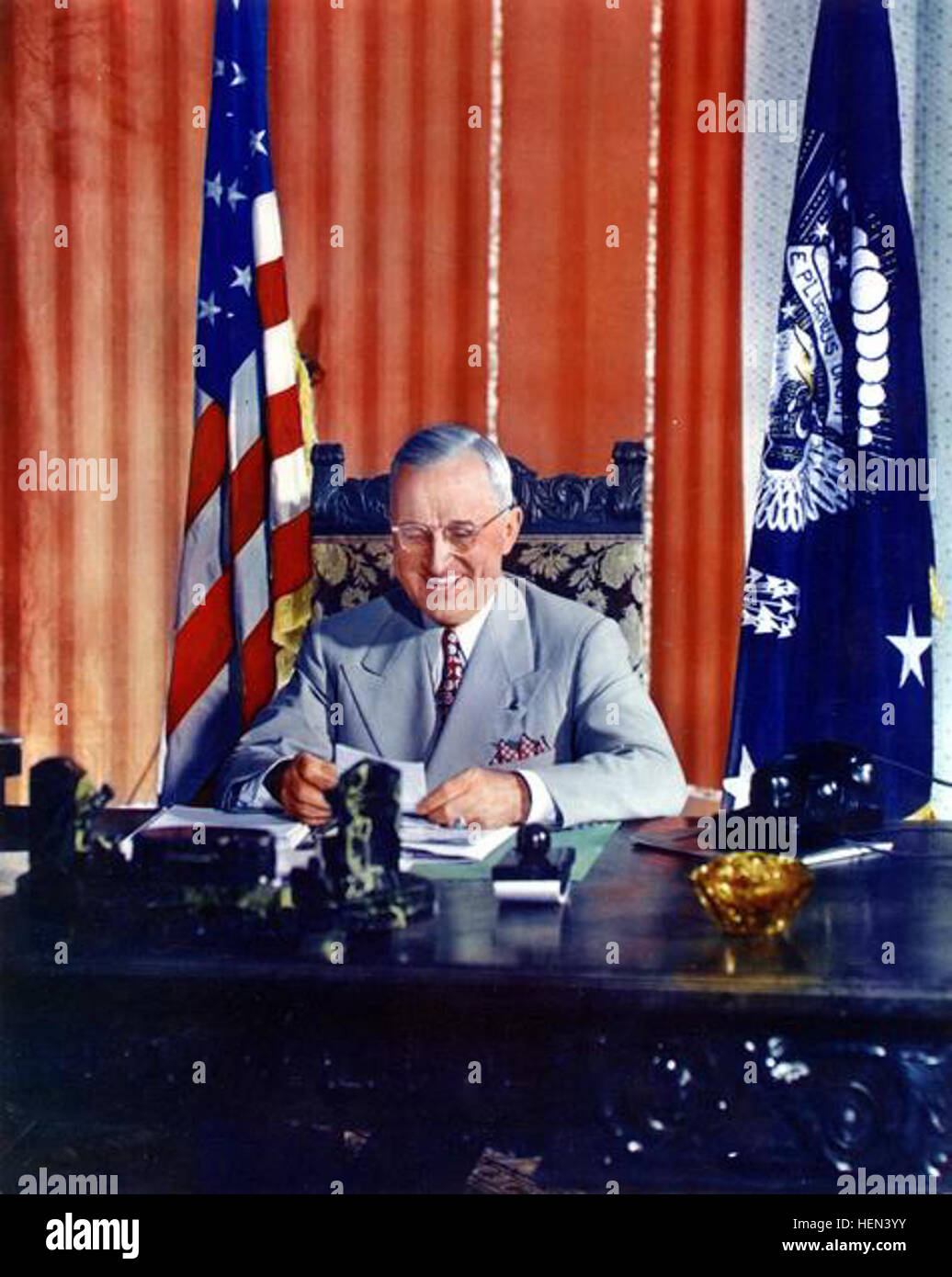 Truman color portrait Stock Photo - Alamy