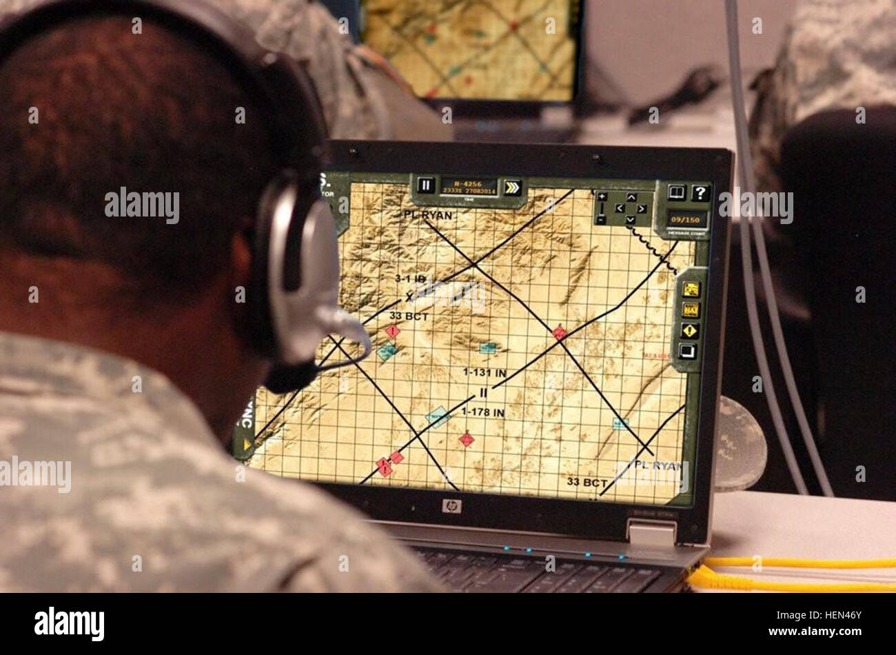 A Soldier at the U.S. Army Intelligence Center plays the Collection ...