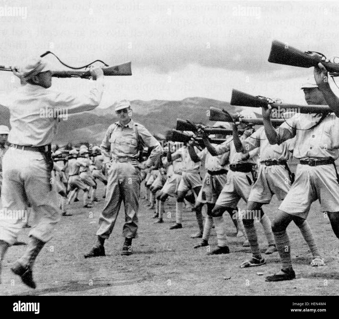 Chinese soldiers training bayonet Stock Photo - Alamy