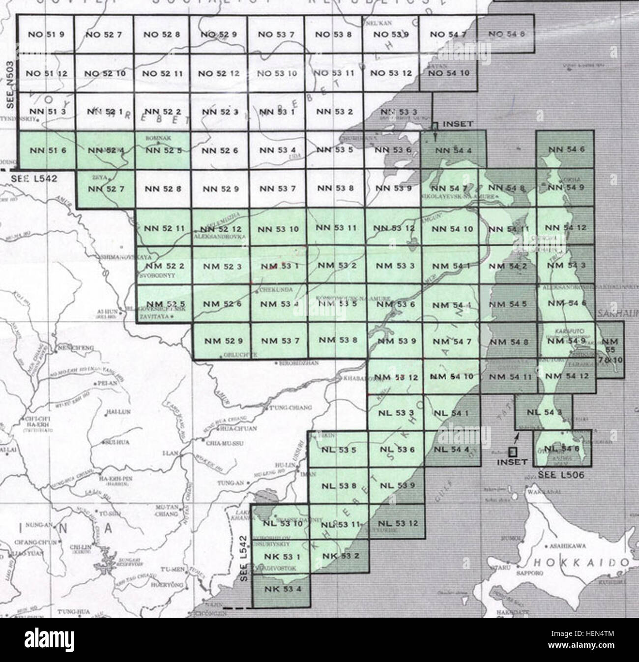 Map of eastern siberia hi-res stock photography and images - Alamy