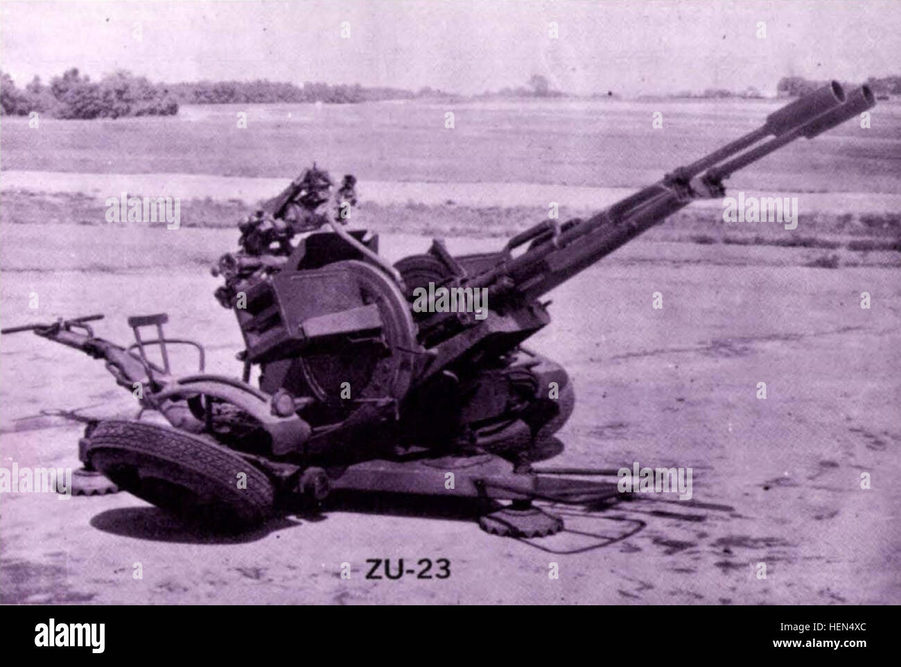 ZU-23 anti-aircraft gun ready for fire Stock Photo - Alamy