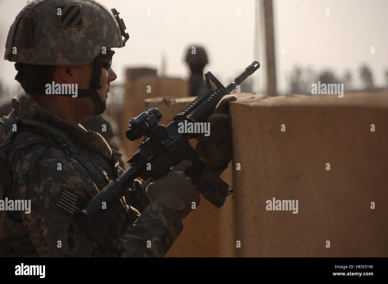 A U.S. Army Soldier from Troop-A, 3-1 Cavalry Regiment, 3rd Brigade ...