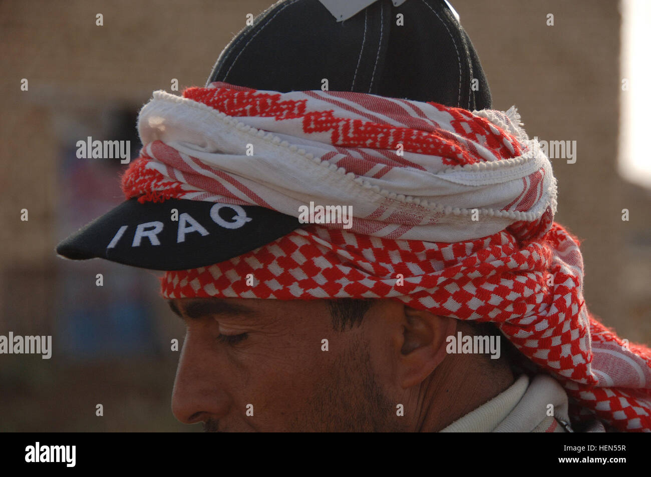 Iraqi Concerned Local Citizens wear their signature Iraq hats during a ...