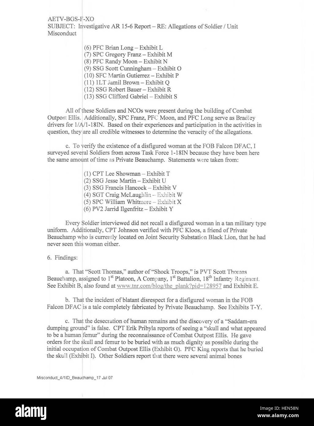 Investigative AR 15-6 Report - RE Allegations of Soldier - Unit ...