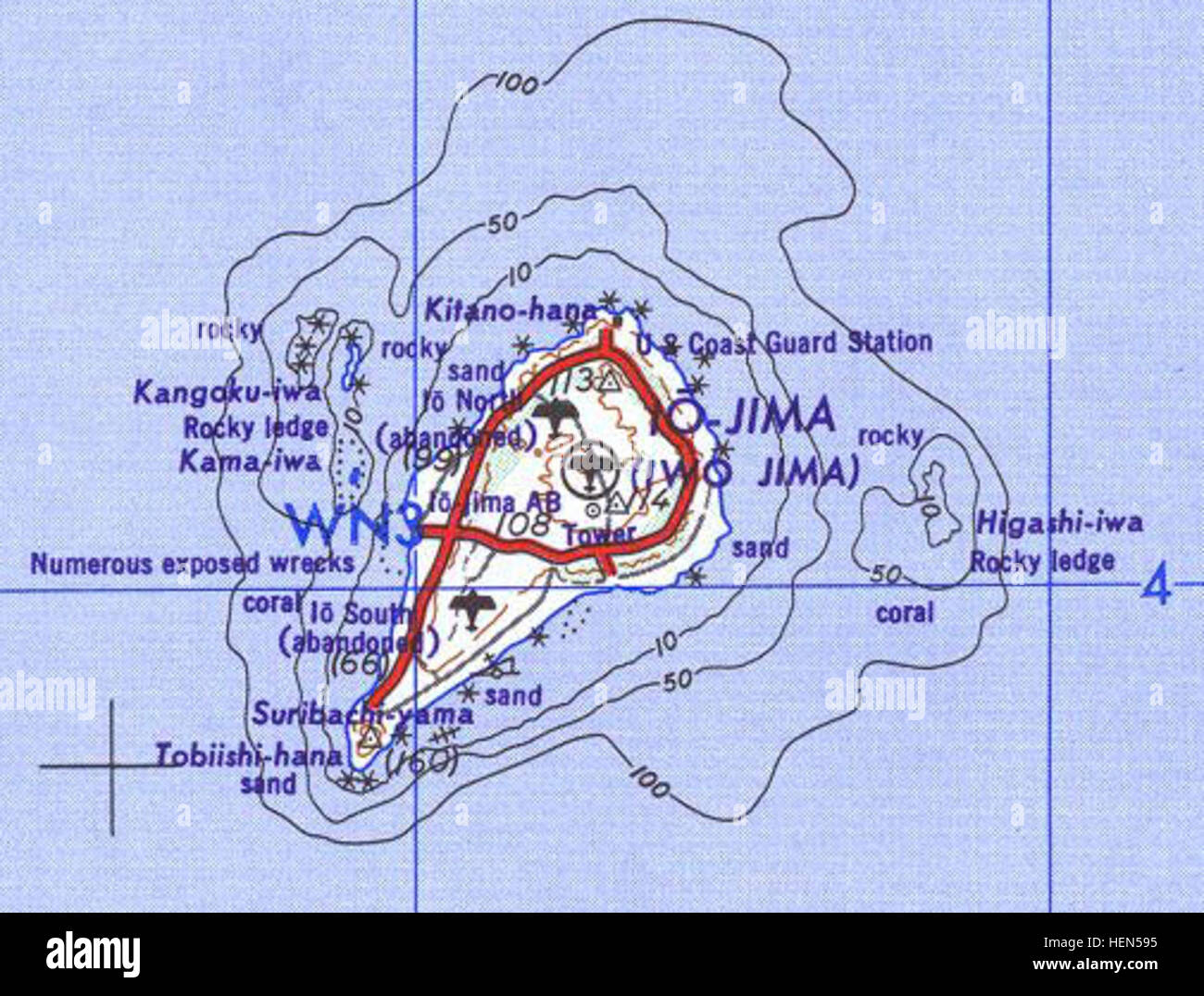 Iwo Jima is a volcanic island in the Pacific where U.S. forces engaged ...