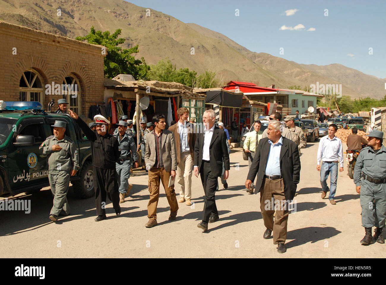 Officials Visit Bazarak District, Panjshir Province, Afghanistan Stock ...