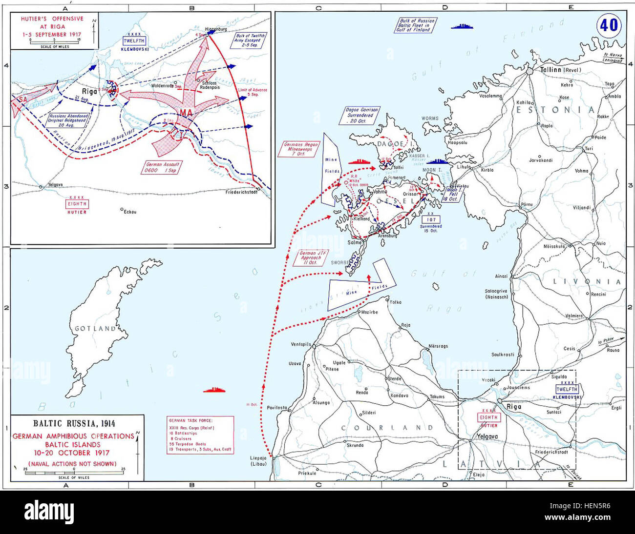 Operation Albion Map Stock Photo - Alamy