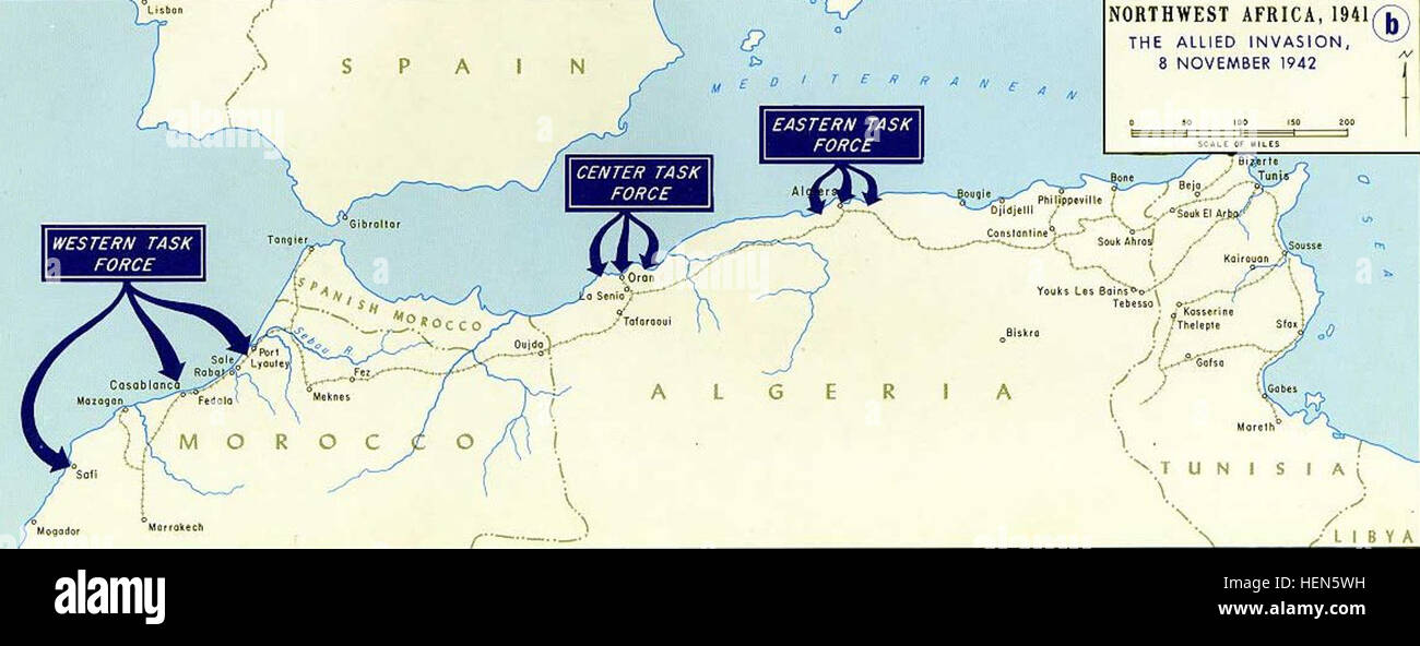 Operation Torch Map