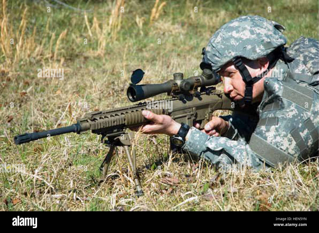 The XM110 Semi-Automatic Sniper System (SASS) is a U.S. Army precision ...
