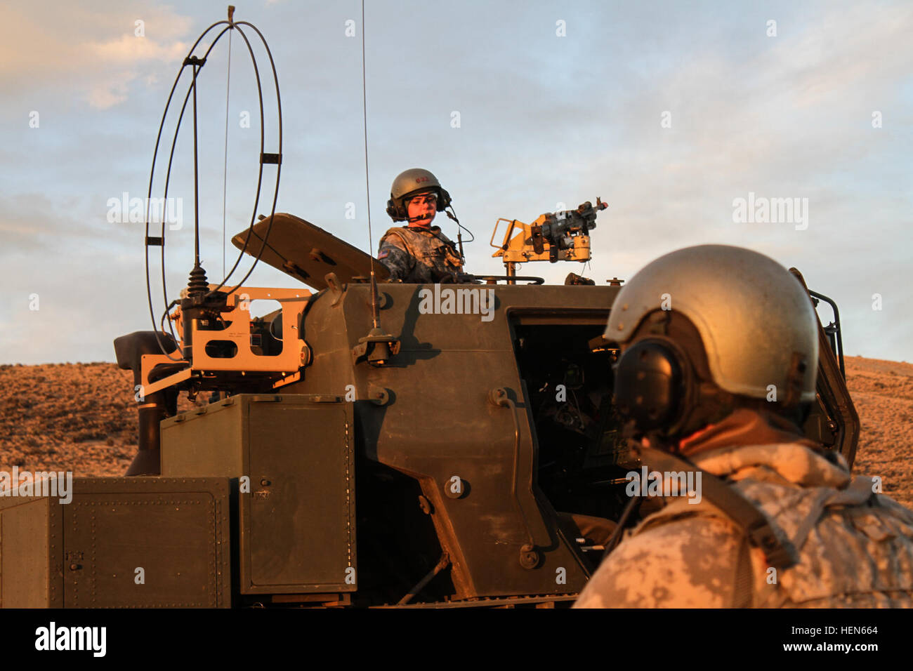 High mobility artillery rocket system crewmember hi-res stock ...
