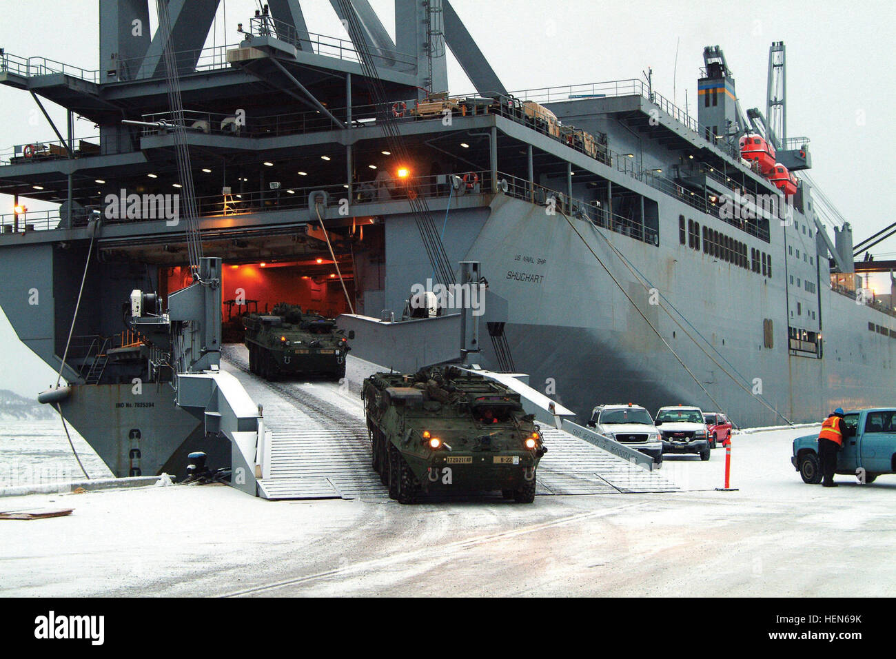 USNS Shughart gangplank Stock Photo - Alamy