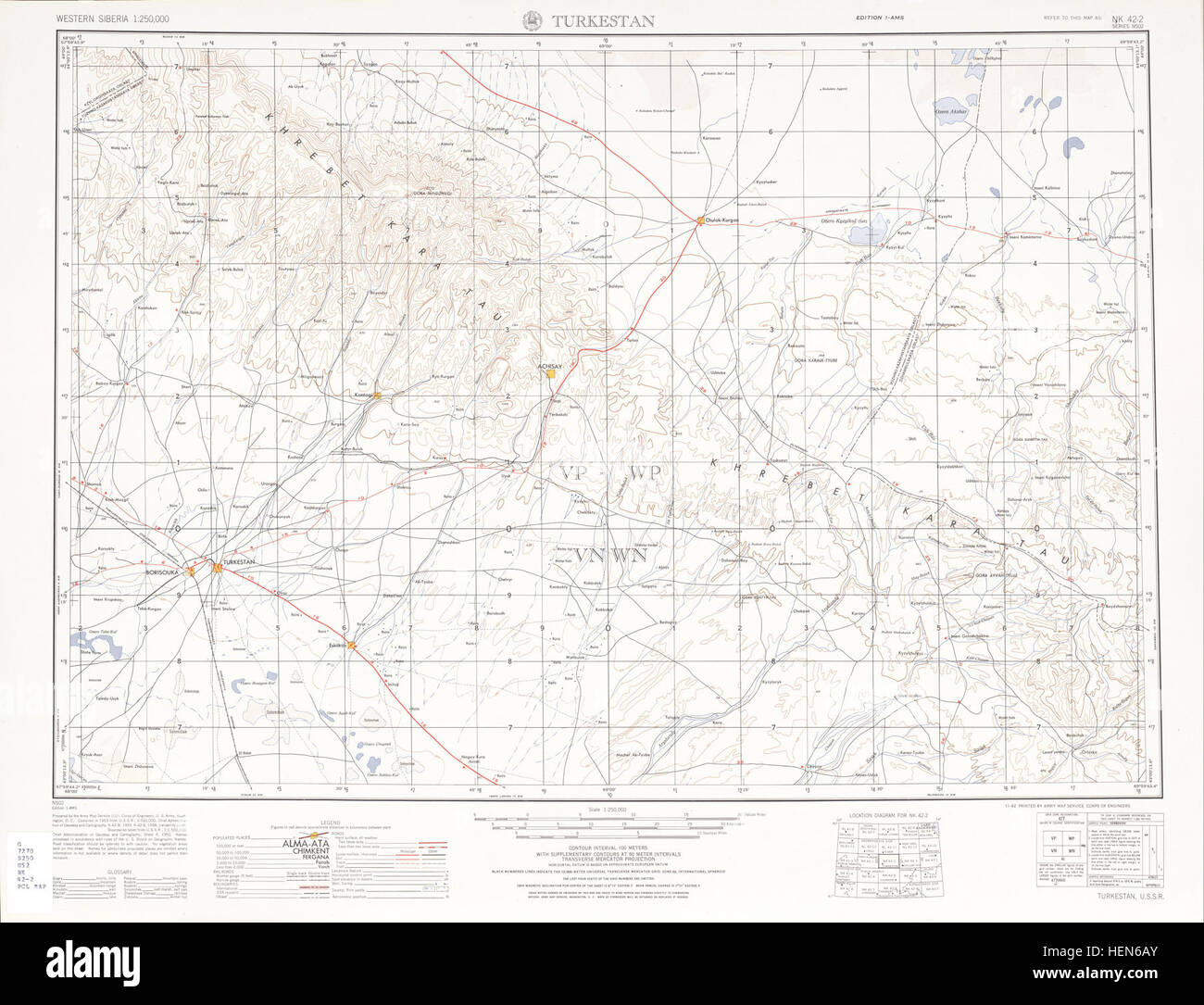 Turkestan map hi-res stock photography and images - Alamy