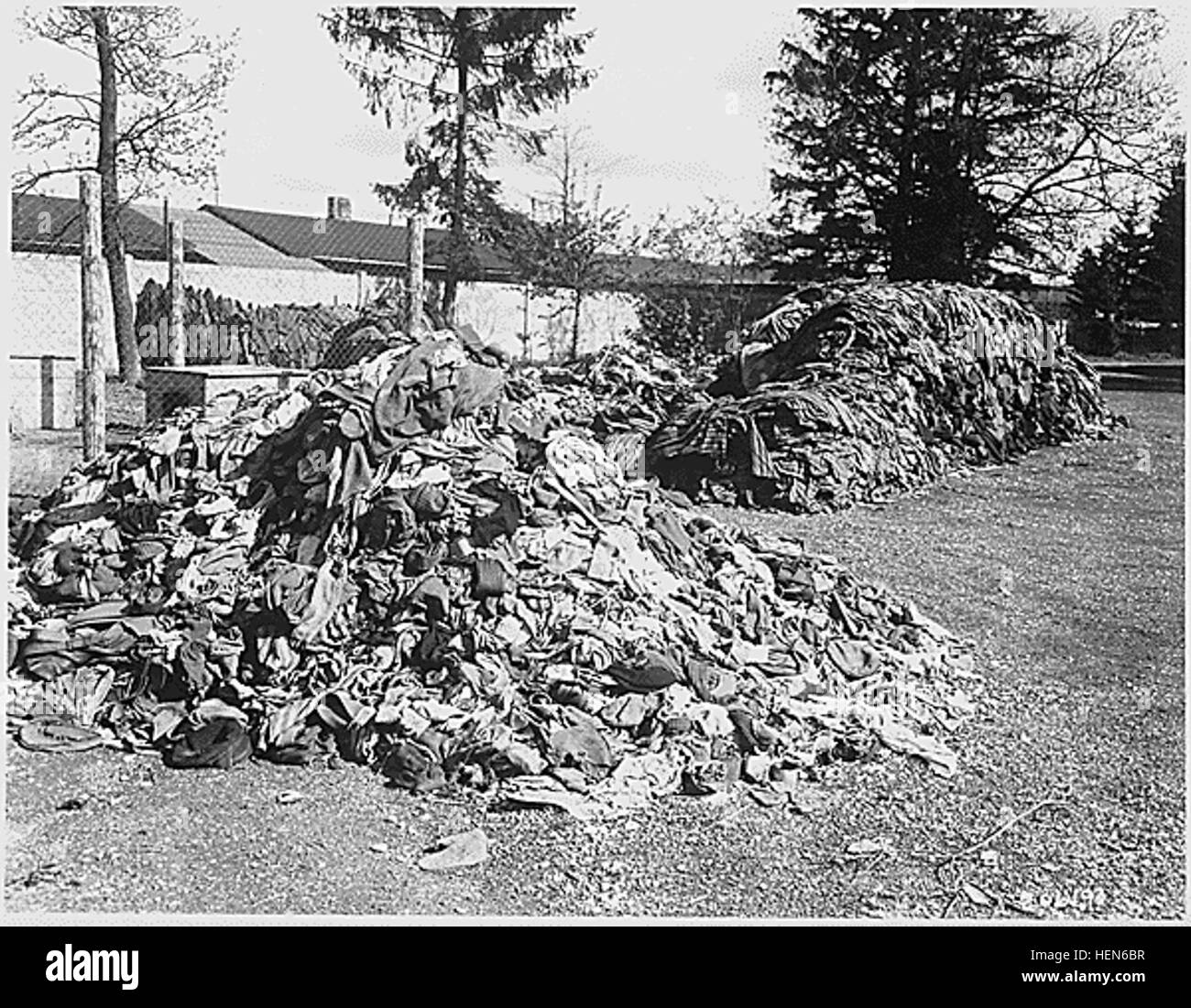 This pile of clothes belonged to prisoners of the Dachau concentration ...