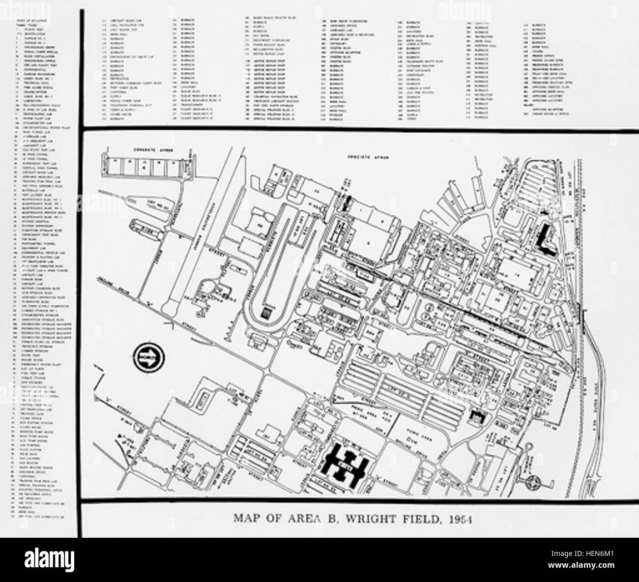 Wright Field Map 1954 Stock Photo - Alamy