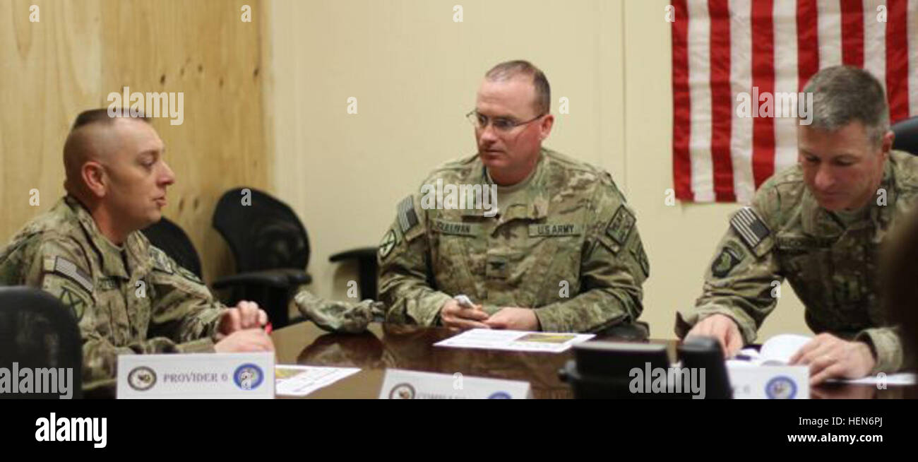 Lt. Col. James R. Cotter Jr. (left) commander of the 201th Brigade ...