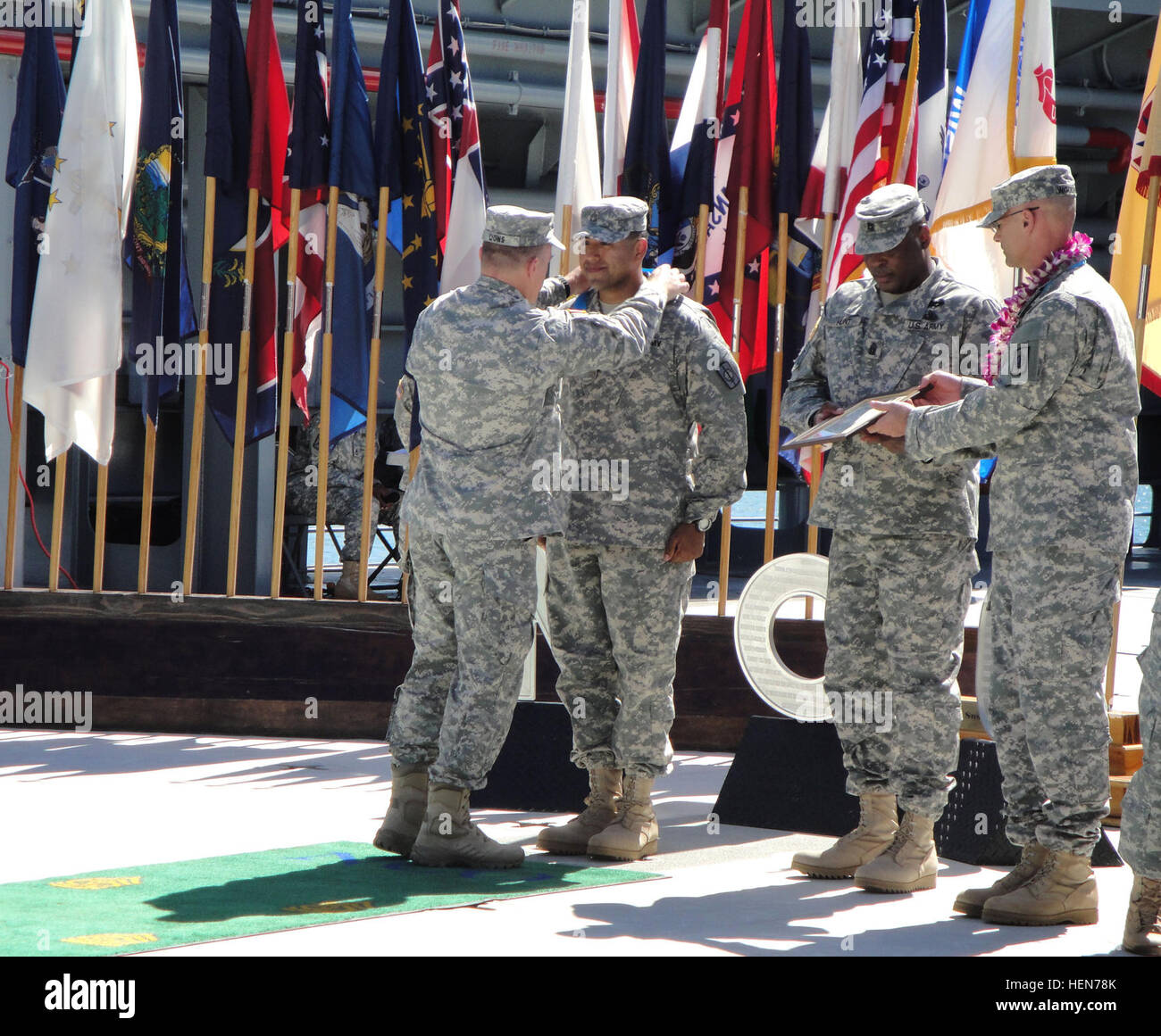 Hawaii a soldier from the 57th military police company hi-res stock ...