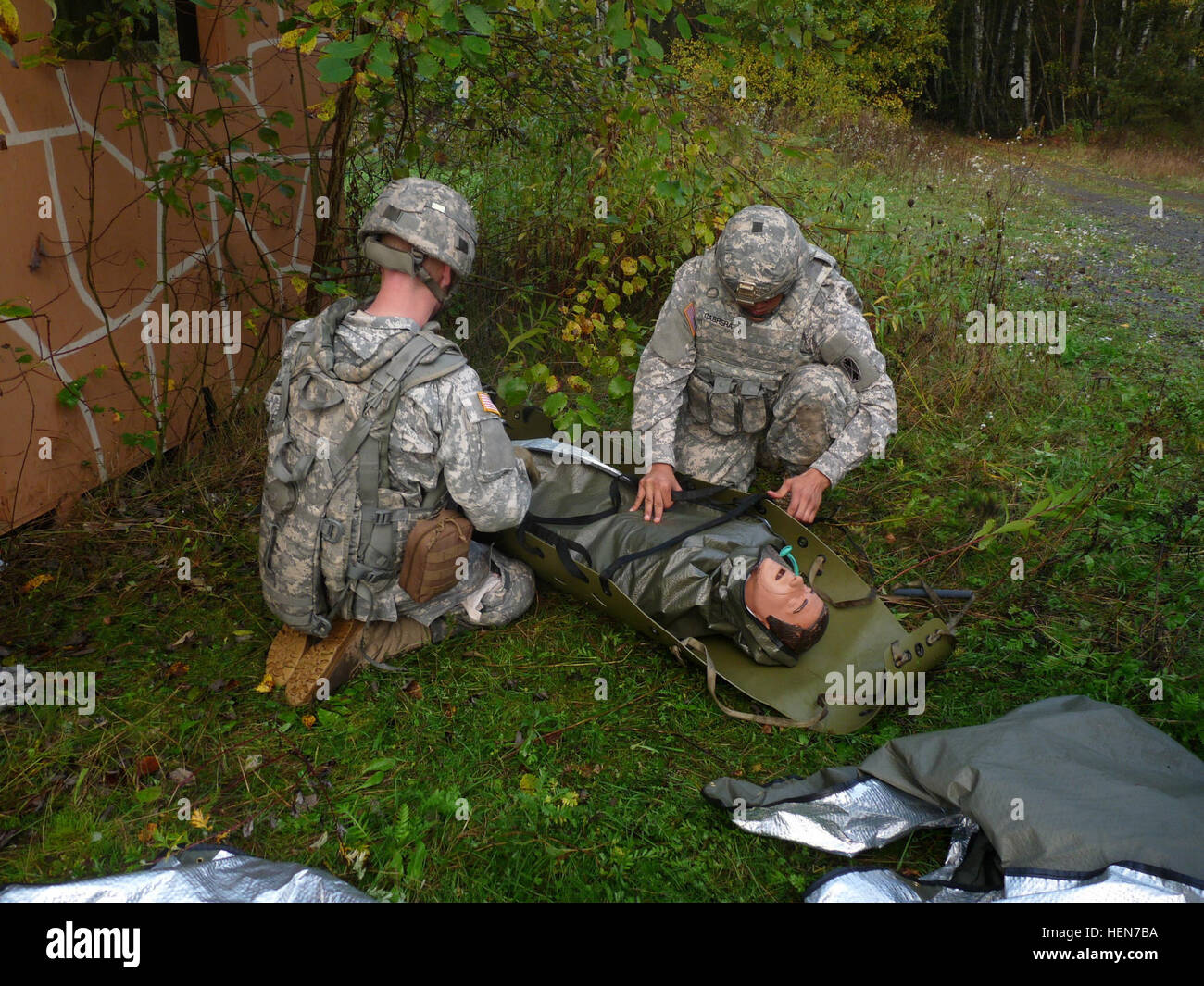 Soldiers from the 10th Army Air and Missile Defense Command prepare a ...