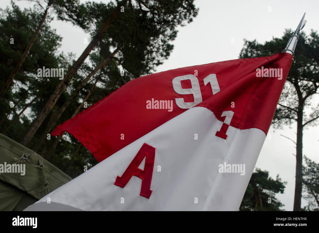 The guidon from Troop A, 1st Squadron, 91st Cavalry Regiment (Airborne ...