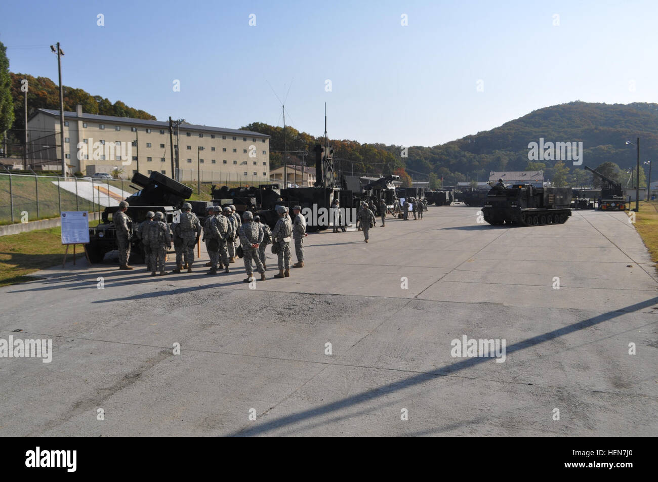 Lt. Gen. Bernard Champoux, the Eighth Army commanding general, visits ...
