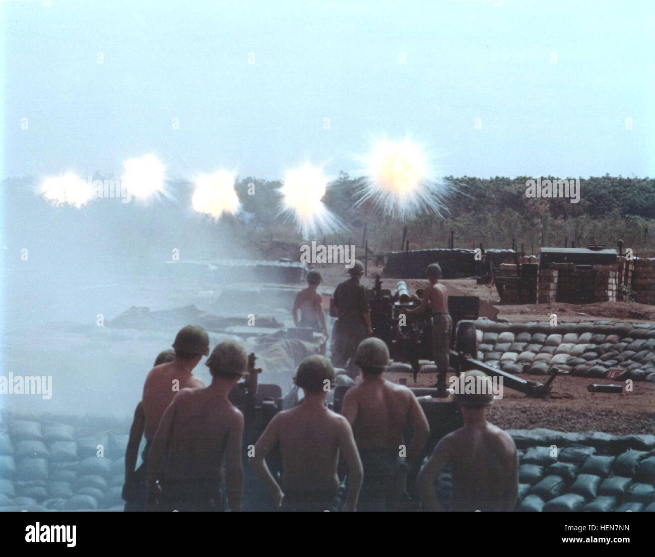The 25th Infantry Division artillery unit operates in Vietnam in 1969 ...