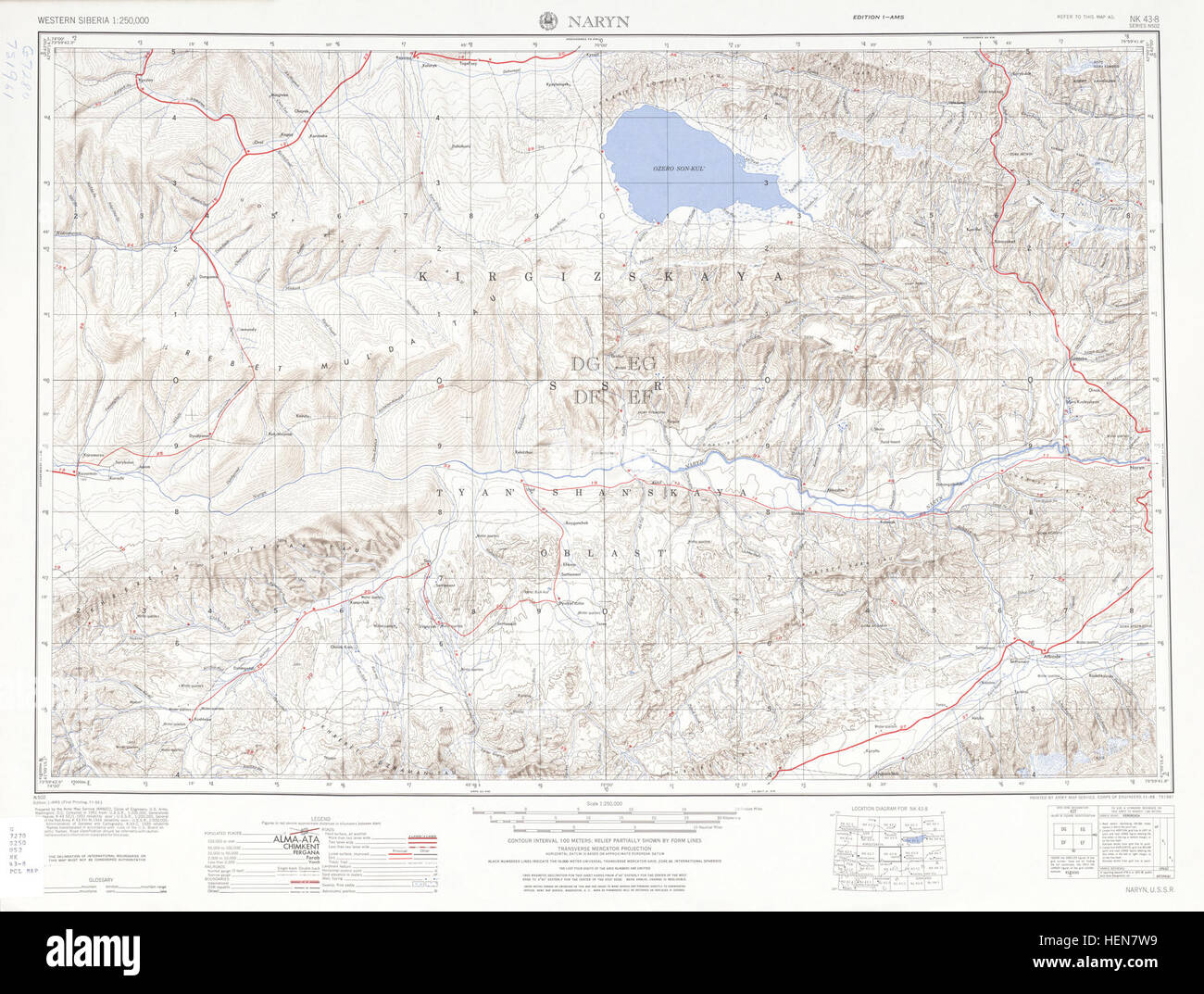 Map of naryn hi-res stock photography and images - Alamy