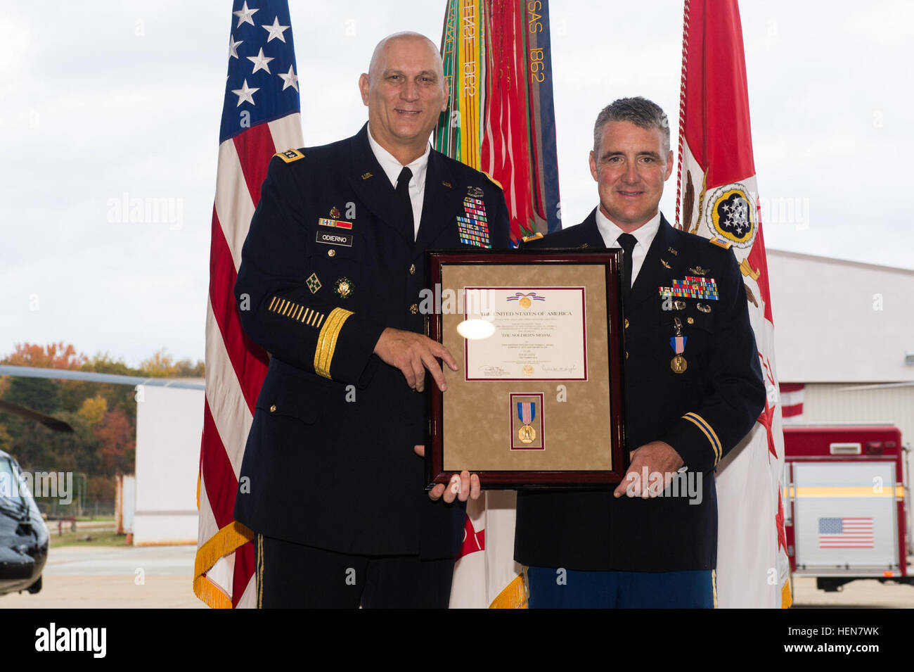 U.S. Army Chief of Staff Gen. Ray Odierno pose for a photo CW4 Thomas F ...