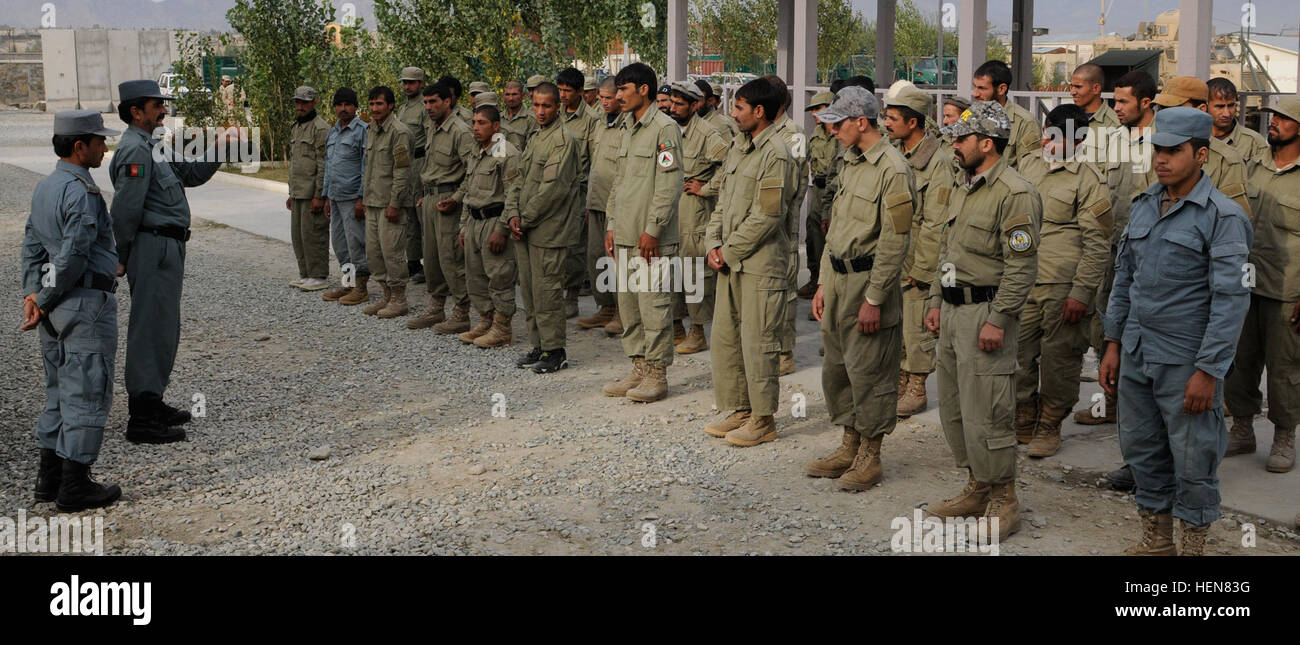 Afghan Local Police Officers for Laghman province, Afghanistan, receive ...