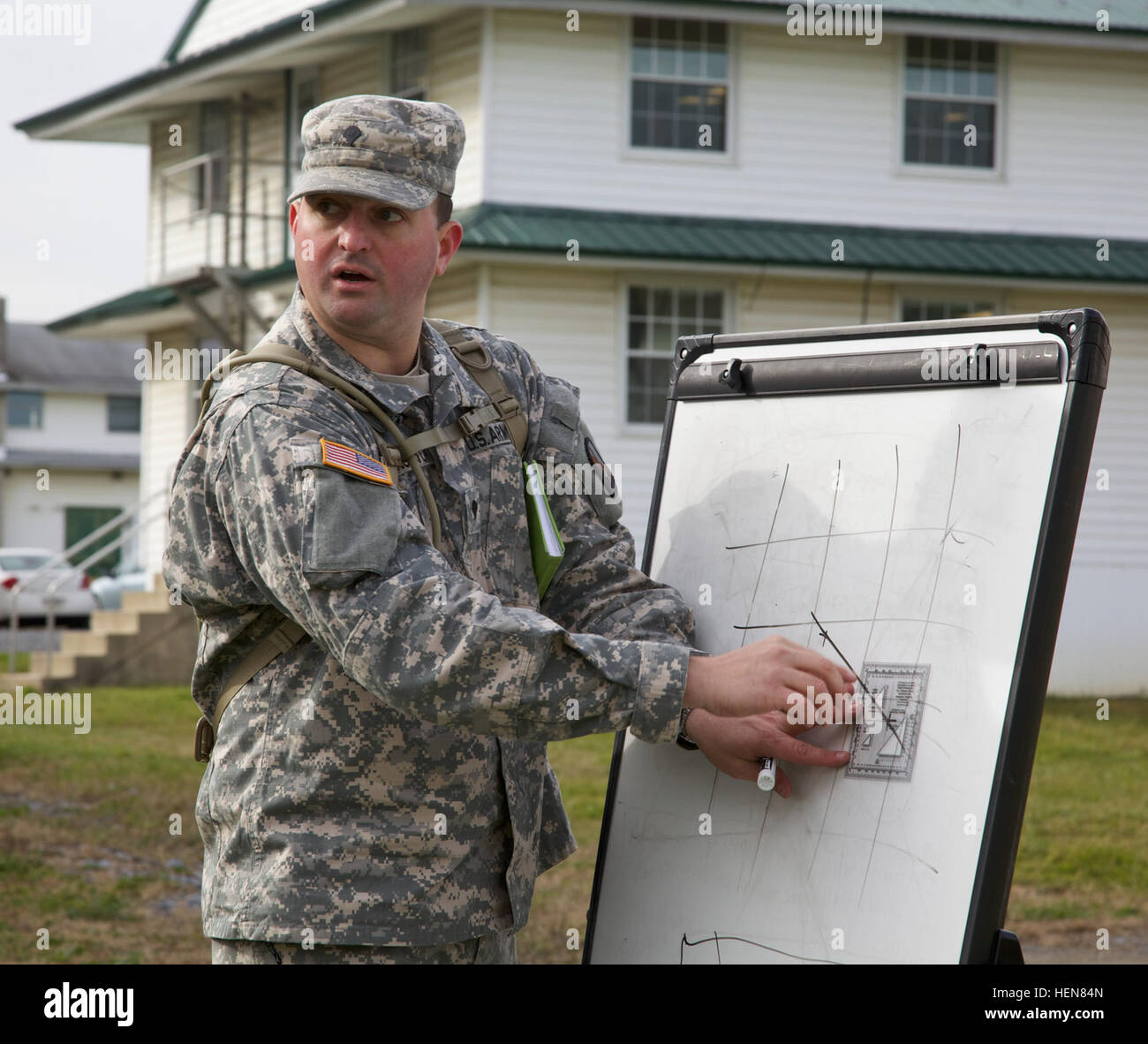 Soldiers from the 55th Signal Company conduct map reading instruction ...
