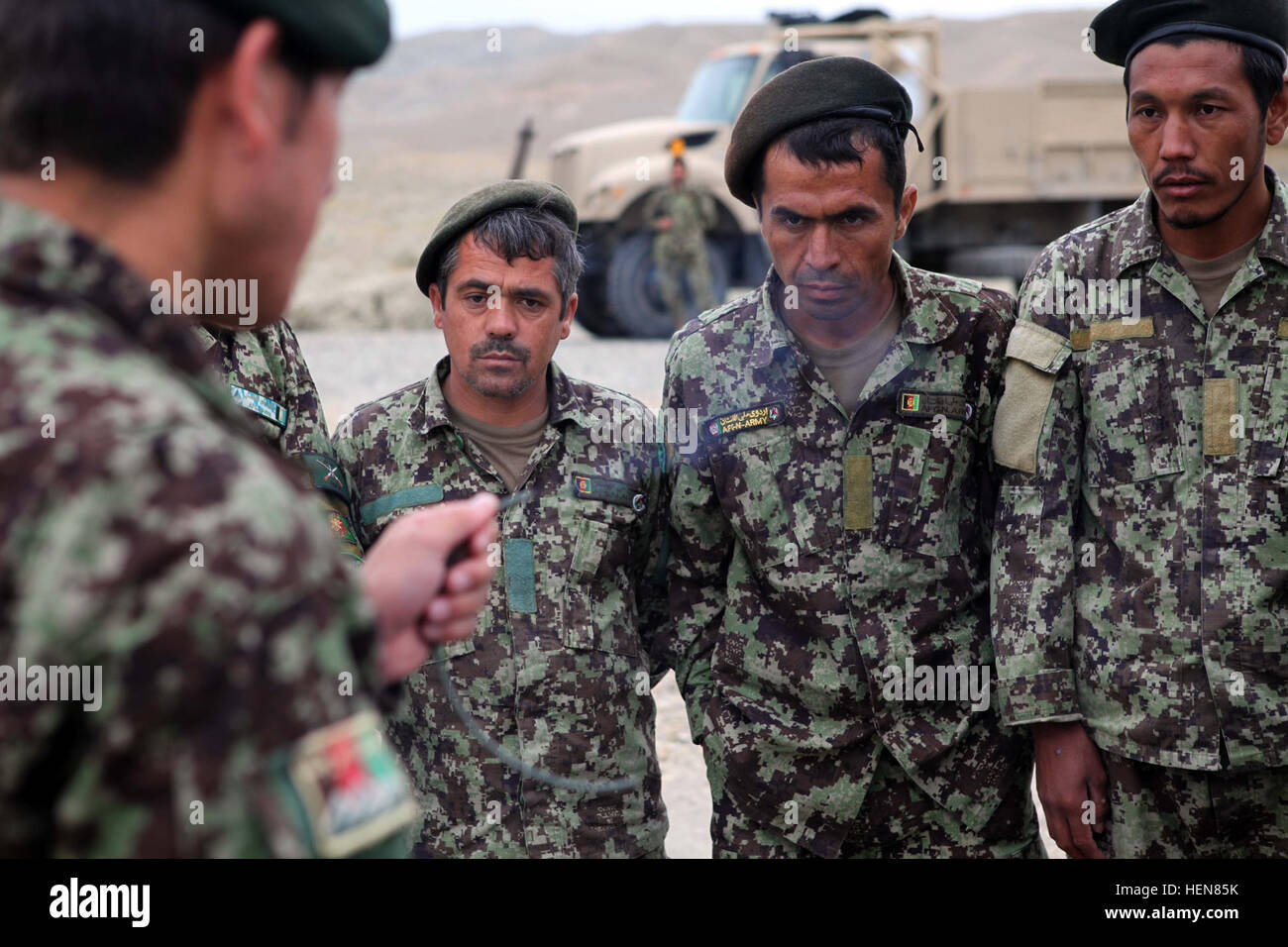 Afghan National Army (ANA) soldiers with the 201st Corps attend a class ...